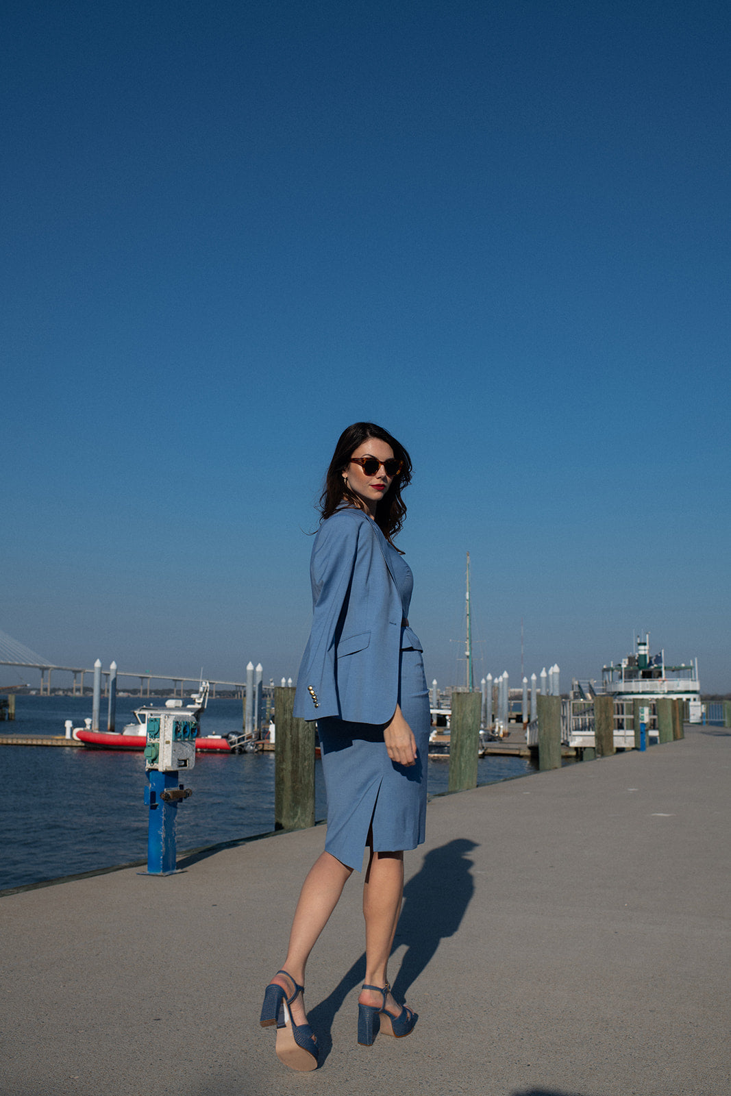 Sea Spray Blue Blazer – Midnight Oil